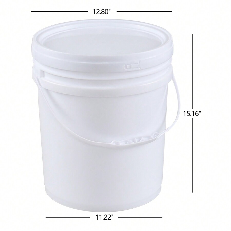 7 Gallon Plastic Food Storage Pail With Handle, 4 Pcs Utility Storage ...