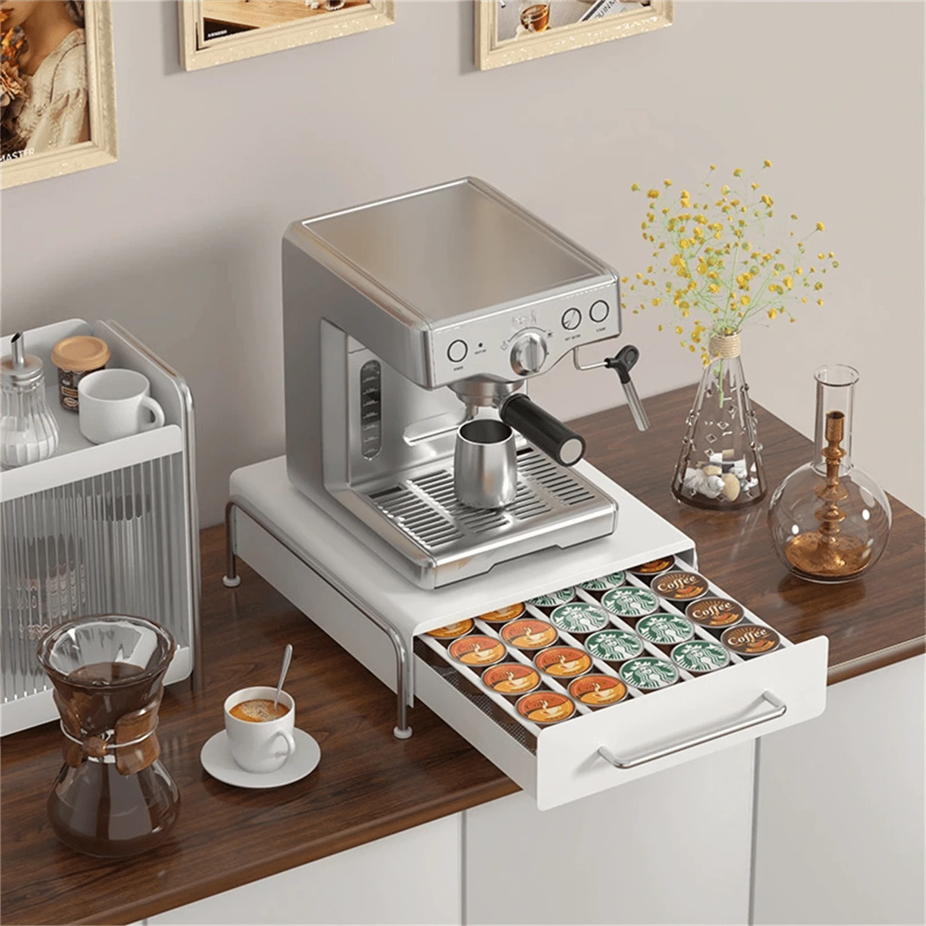 Capsule Coffee Display Rack, Ins Style Water Bar Countertop Tea Bag ...