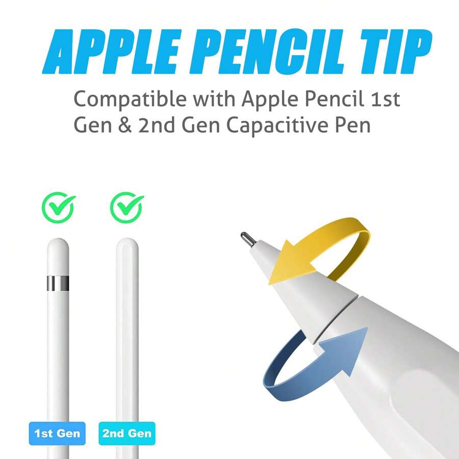 3 Packs Apple Pencil Tips Replacement,Compatible With Apple Pencil 1st ...