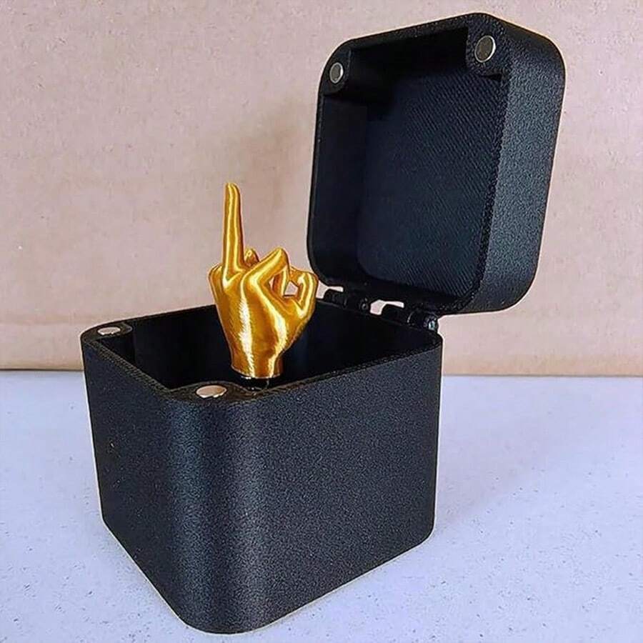 3D Printed Middle Finger Box, Funny Gag Gift For Birthday, Easter ...