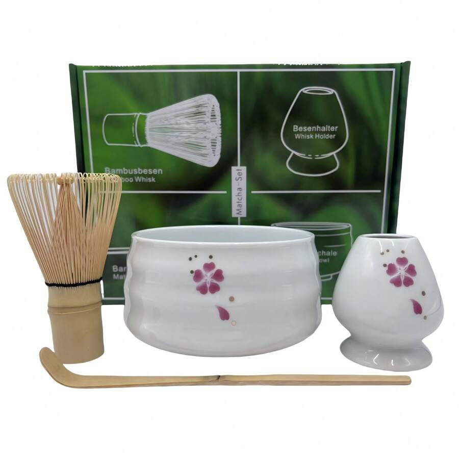 4-Piece Japanese Style Matcha Bowl Toyama Matcha Song Dynasty With ...