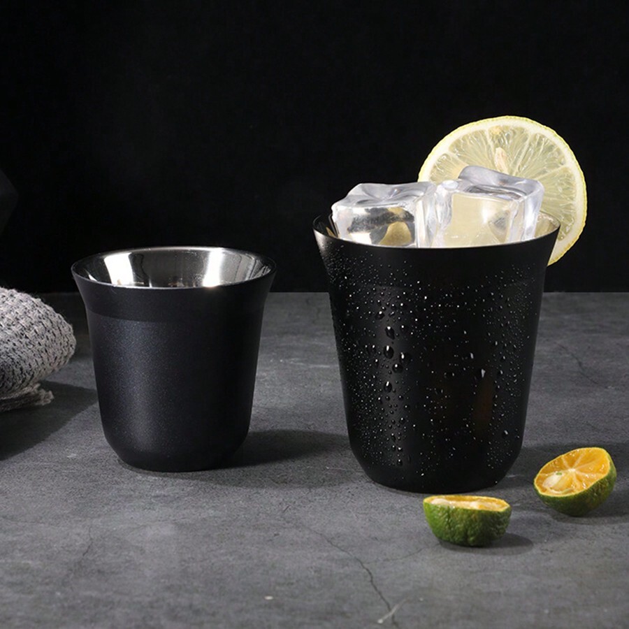 1pc Personalized Stainless Steel Espresso Cup Double Wall Insulated ...