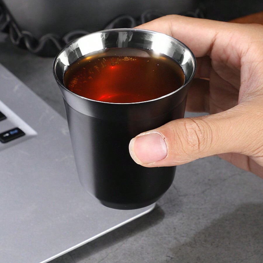 1pc Personalized Stainless Steel Espresso Cup Double Wall Insulated ...