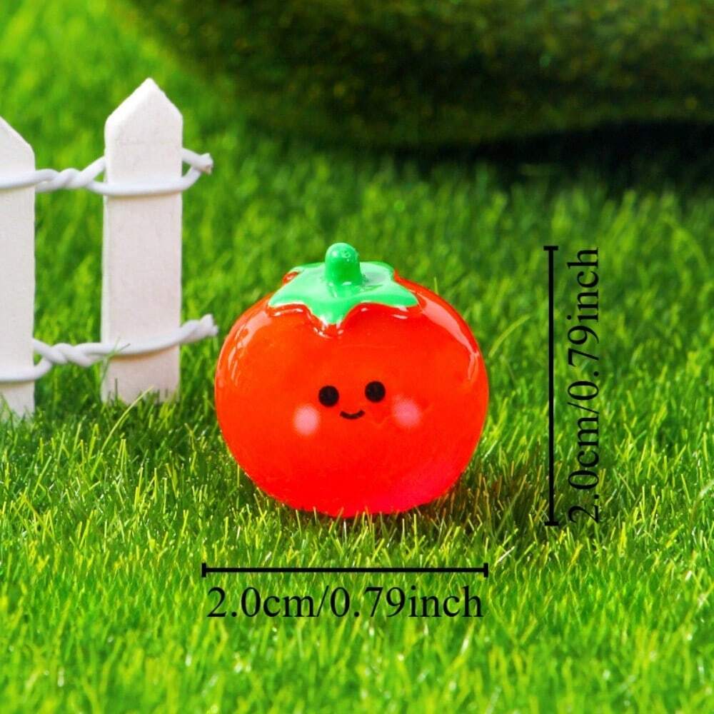 8pcs New Realistic Small Vegetable Miniature Decor, Cute Glow-In-The ...