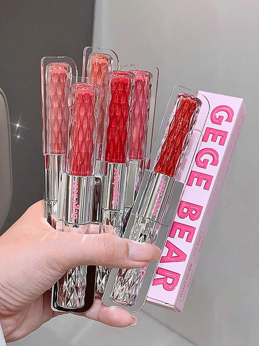 Gege Bear 1 pieza Brillo de labios satinado mate hidratante, ilumina el cutis, proporciona un ...