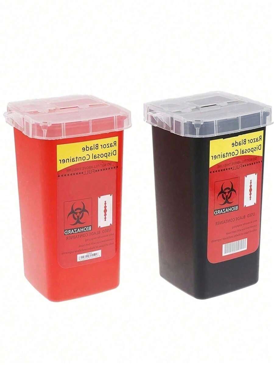 Barber Shop Accessories Feather Razor Blade Disposal Case Trash Can ...