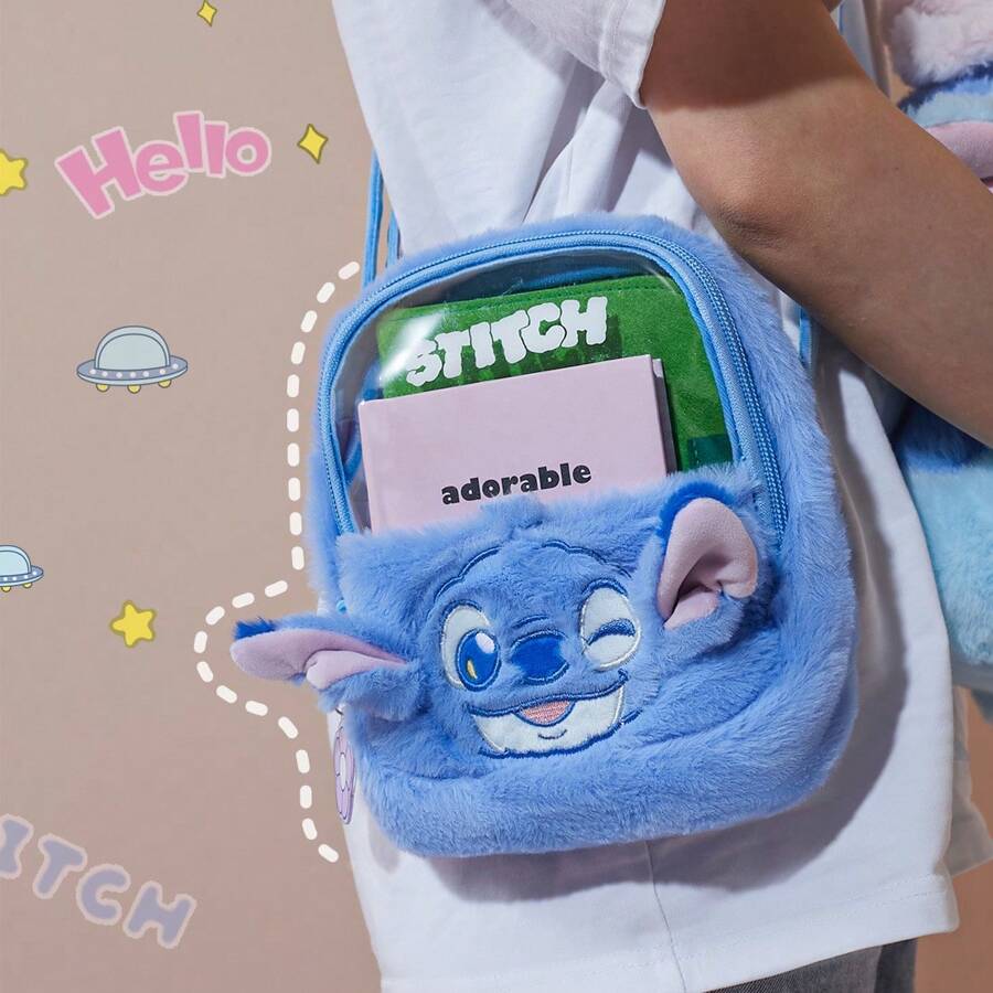 Miniso Miniso Disney Furry Series Cute Stitch Crossbody Bag With ...