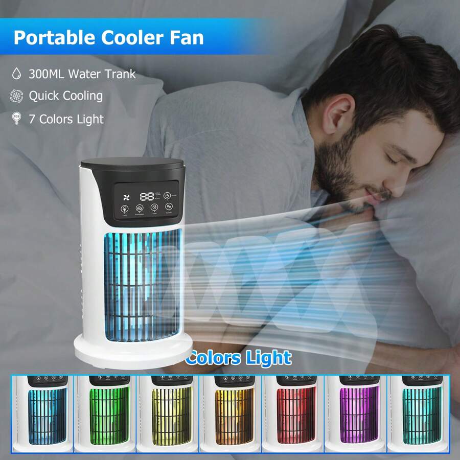 Portable Air Fan, MAXROCK Portable AC Personal Mini Air Cooler 6 Speed ...