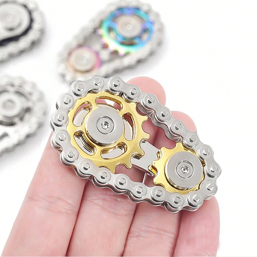 Chain Teeth Flywheel Fingertip Gyro Sprockets Metal Toy Gear Gift Road ...