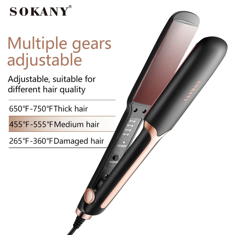 SOKANY SOKANY1907 New Dual-Purpose Straightener Clip Negative Ion Steam ...