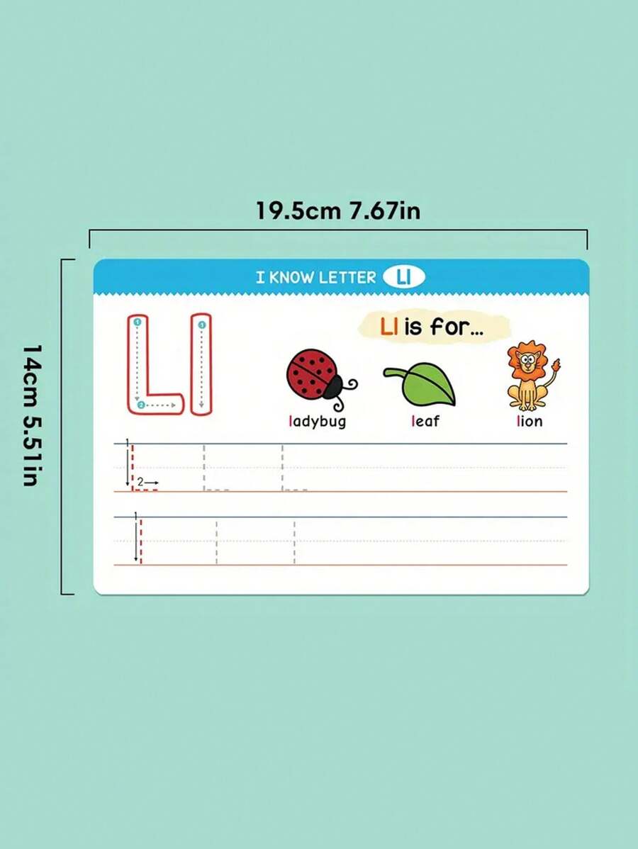 1 Set ABC Tracking & Wiping Educational Flashcards, Uppercase ...