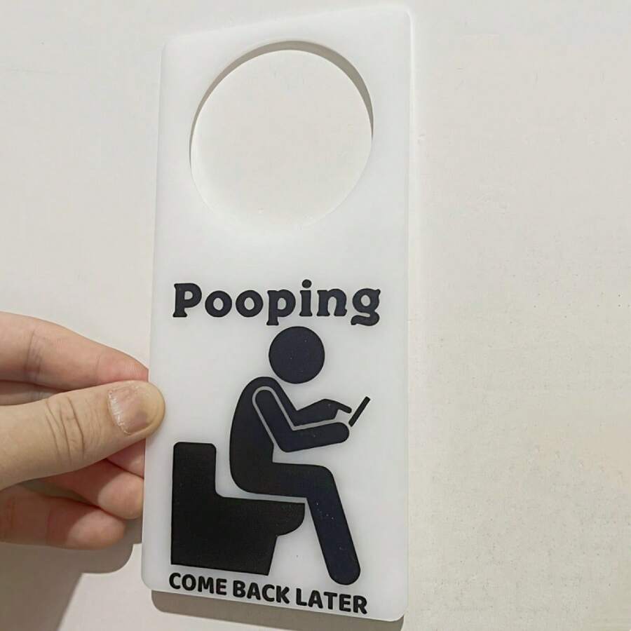 Funny 'Come Back Soon' Poop Door Sign - Perfect Poop Gift For Parties ...