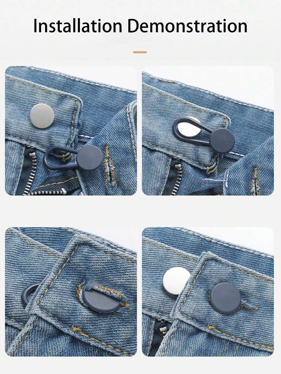 10 Large Retractable Waist Expansion Buckles, No Sewing, Waist ...