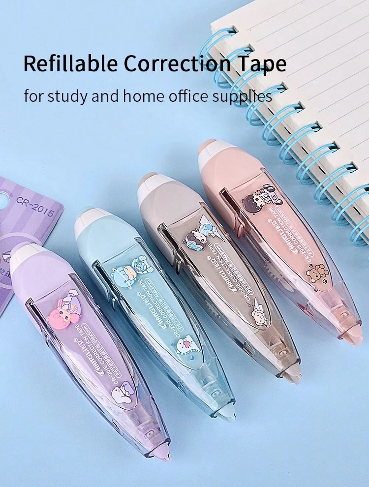1pc Refillable Retractable White Tape, White Correction Tape For Easy ...