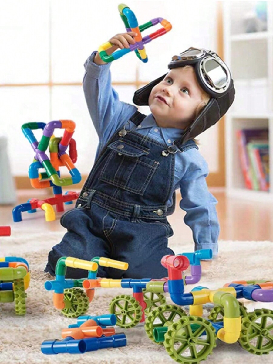 Colorful Pipe Building Blocks Set, Educational Plumbing Tube ...