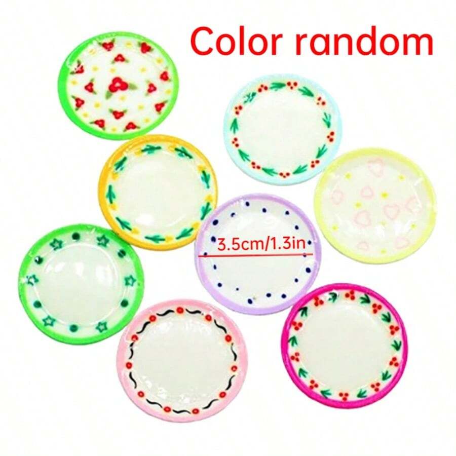 5Pcs 1/12 Scale Miniature Plates Set Ornament - DIY Miniature Kitchen ...