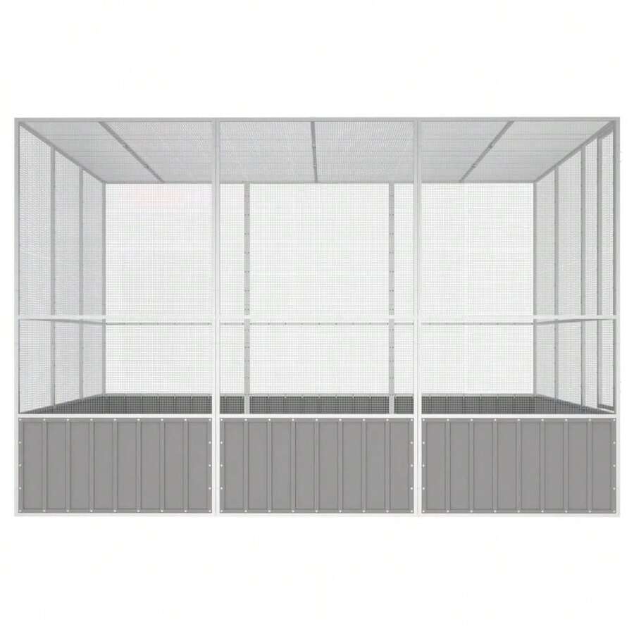 Galvanized Steel Bird Cage Large 119x128x83 Outdoor Aviary Aviary ...