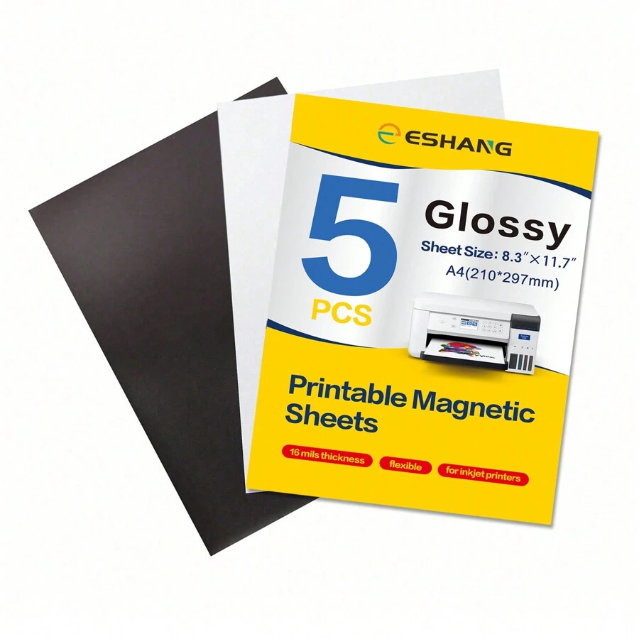 5 Sheets A4 Size Printable Magnetic Sheets Non Adhesive 16mil Thick ...