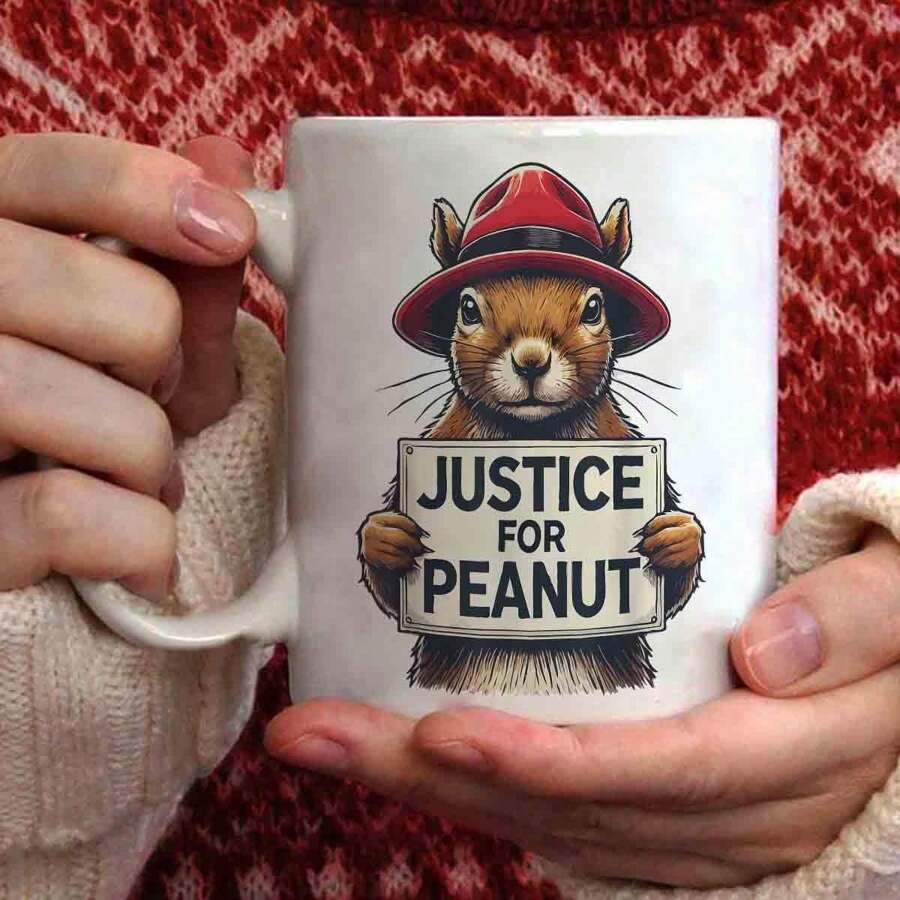New Year Gift Coffee Mugs Gifts For Squirrel Lovers Justice For Peanut ...