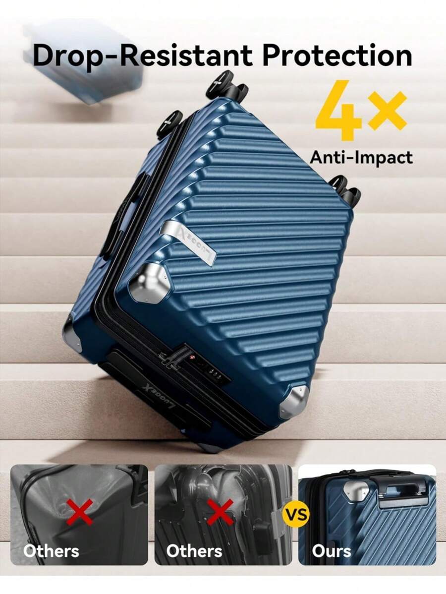 LUGGEX LUGGEX Luggage With Spinner Wheels - Polycarbonate Expandable ...