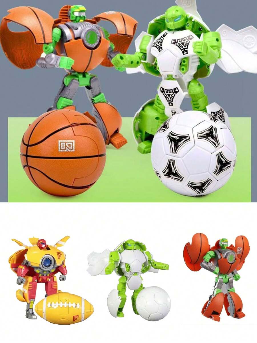 Transformable Robot Football Toy Transforming Basketball Warrior ...