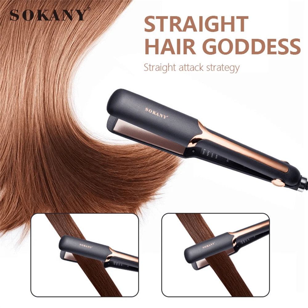 SOKANY SOKANY1907 New Dual-Purpose Straightener Clip Negative Ion Steam ...