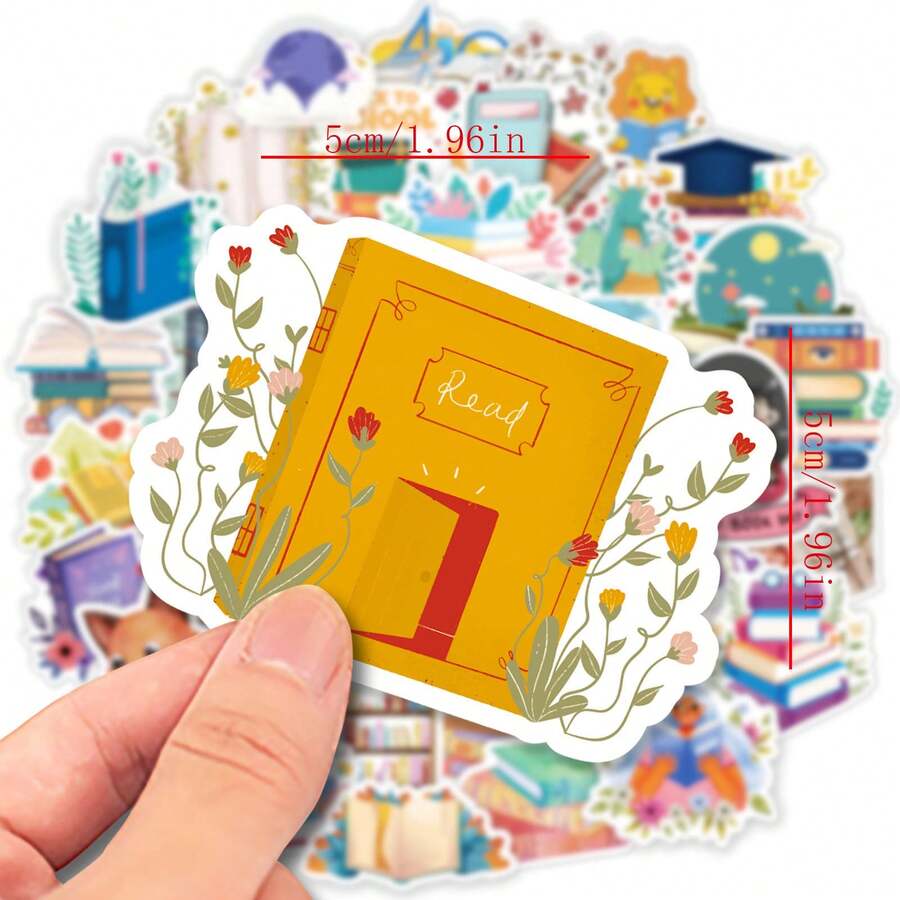 50Pcs Reading Stickers Book Stickers Book Themed Stickers Graffiti ...