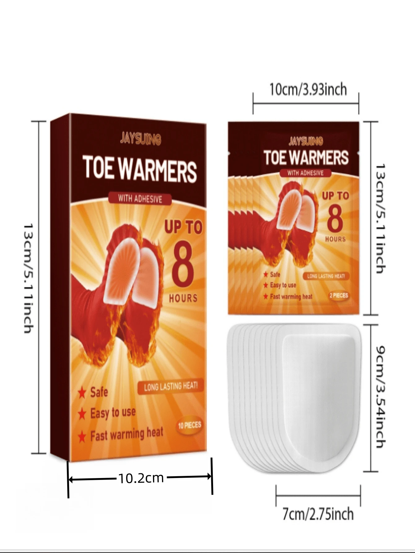Foot Warmer Patches - Self-Heating, Compact, Portable Foot Bottom ...