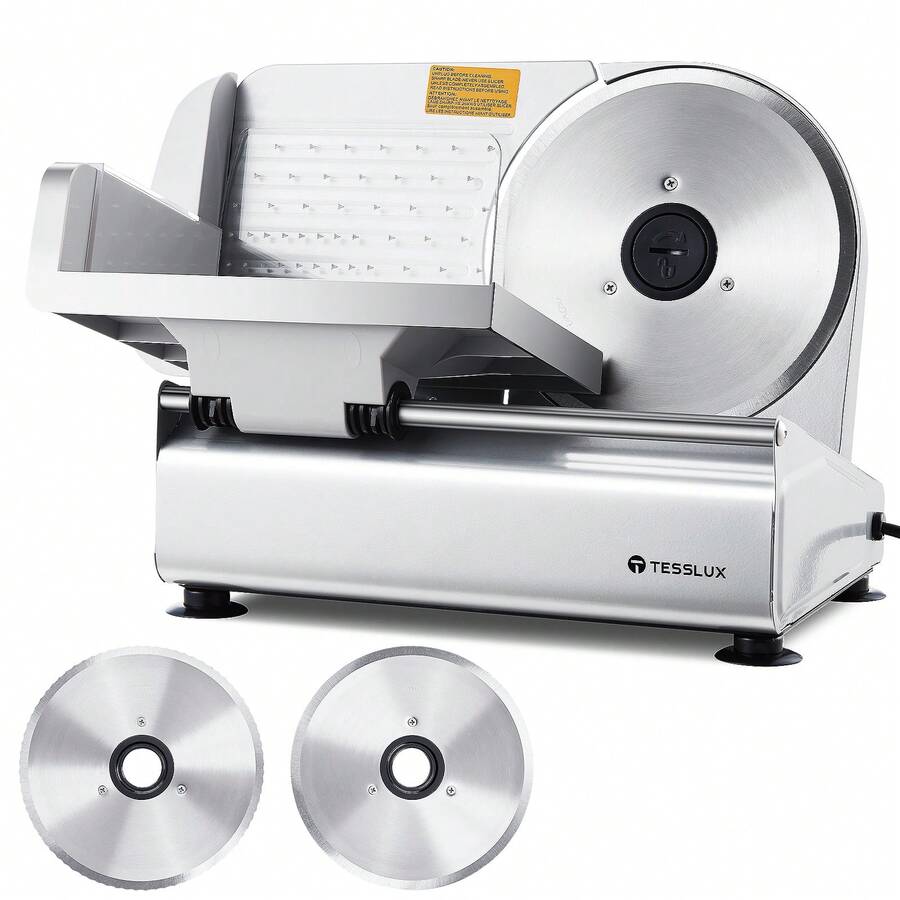 tesslux Tesslux Meat Slicer - Electric Slicer, 200W, Dual 7.5" Blades ...