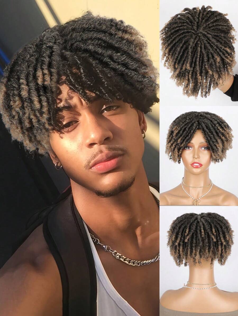 Peruca sintética dreadlock topper com clipe em perucas trançadas curtas ...