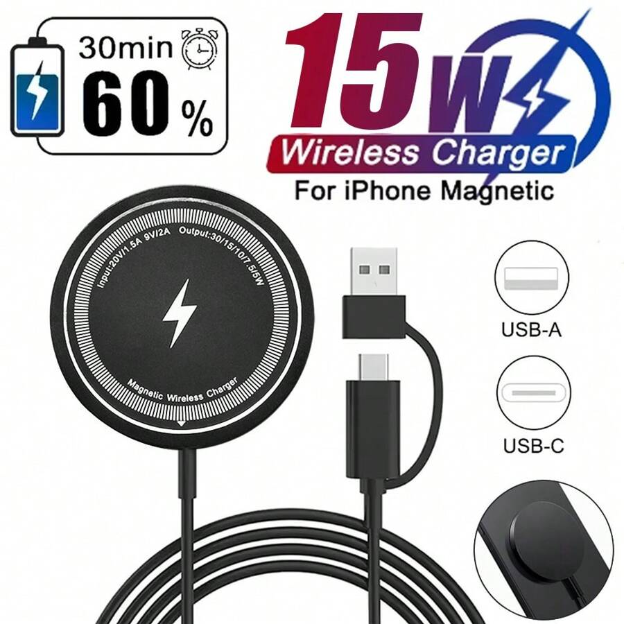 15W Fast Charging Original Magnetic Wireless Charger Device Compatible ...