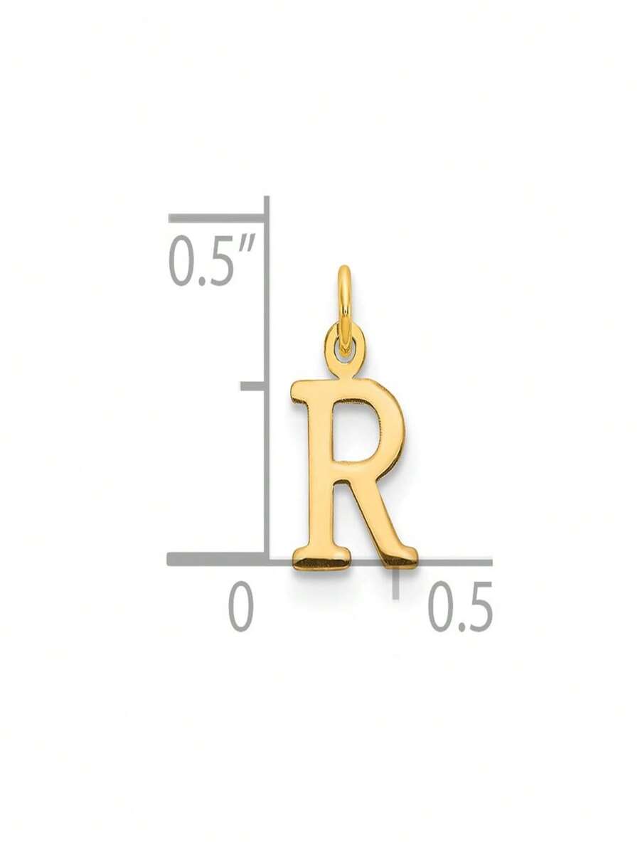 XNA1160Y-R 14K Yellow Gold Cutout Letter R Initial Pendant | SHEIN USA