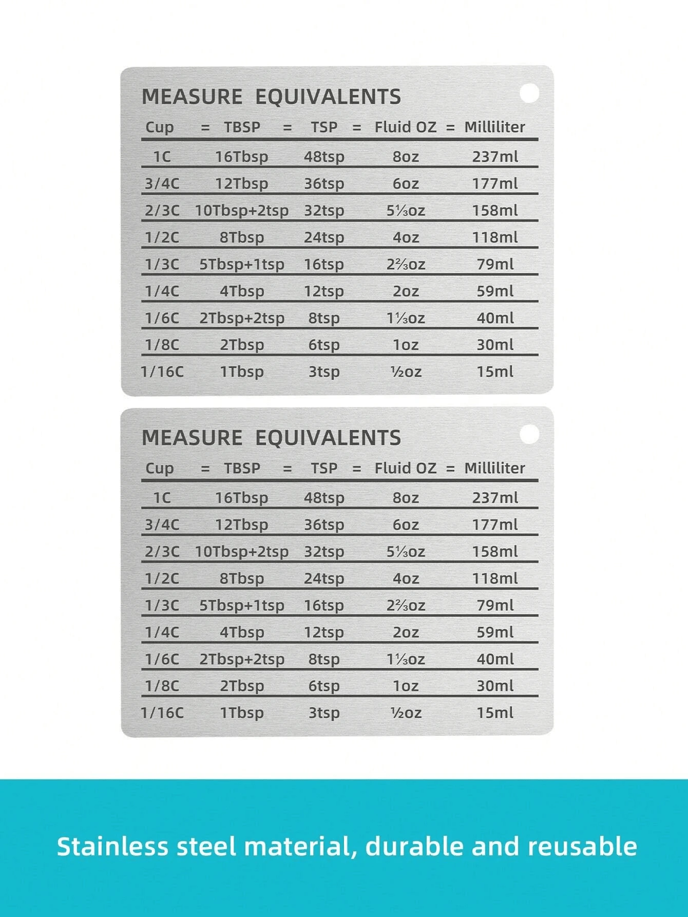 1pc Measurement Conversion Chart Refrigerator Magnet, Baking Measuring ...