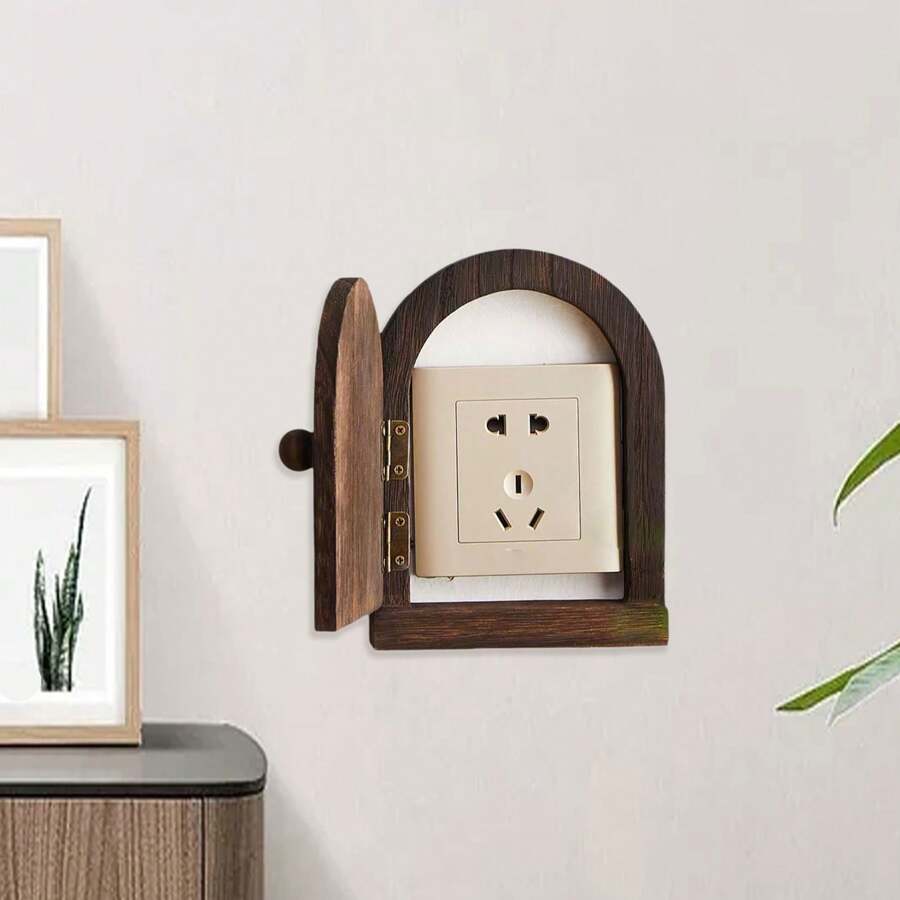 Wooden Switch Safety Cover, Wall Mount Electrical Outlet Decorative ...