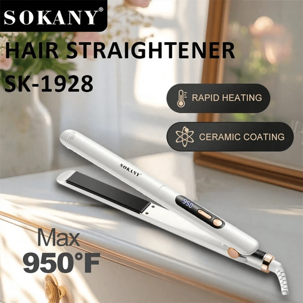 SOKANY 3-In-1 Ceramic Plate Adjustable Temperature Straightening Iron Flat Iron Hair Curler ...