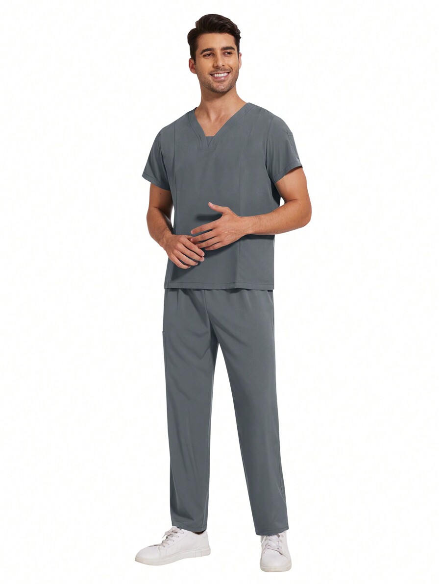 Surgical Uniforms Men Scrubs Nursing Sets Tops+Pant Suit Murse Scrubs ...