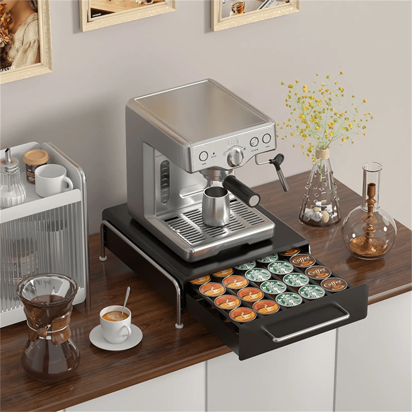 Capsule Coffee Display Rack, Ins Style Water Bar Countertop Tea Bag ...