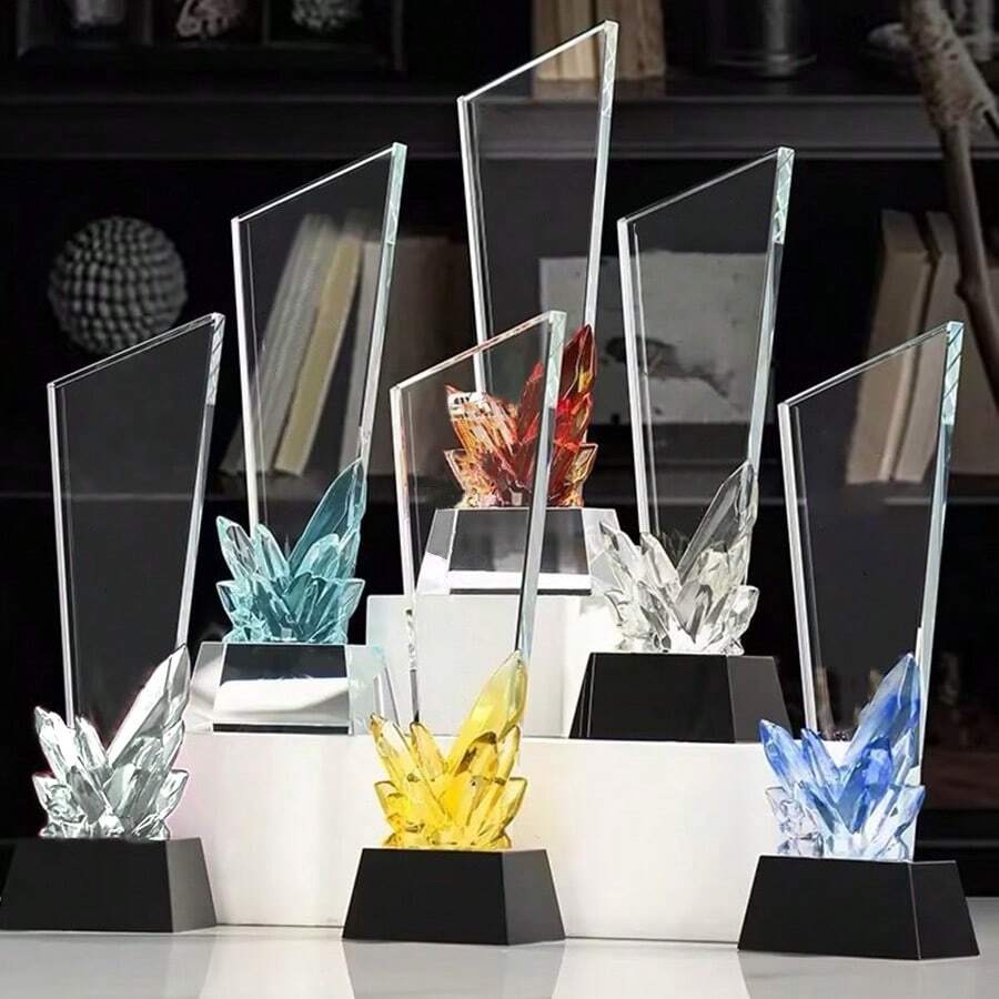 Custom Sparkling Acrylic Crystal Trophy, Excellent Employee Competition ...