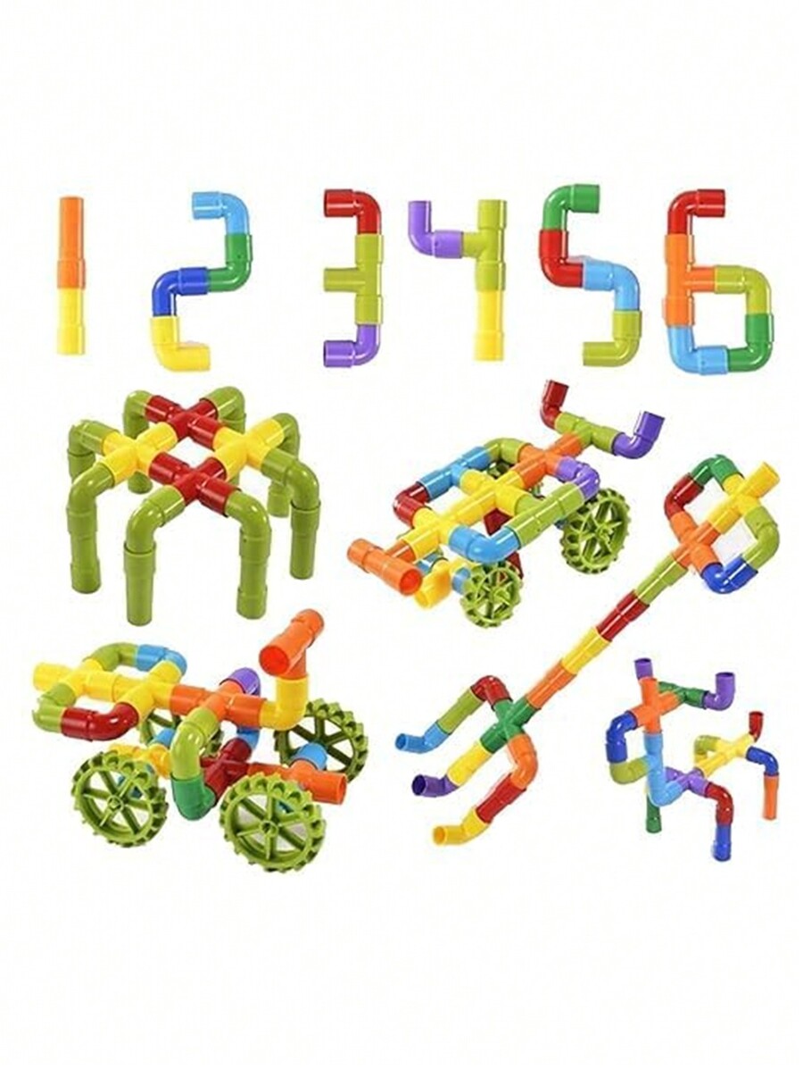 Colorful Pipe Building Blocks Set, Educational Plumbing Tube ...