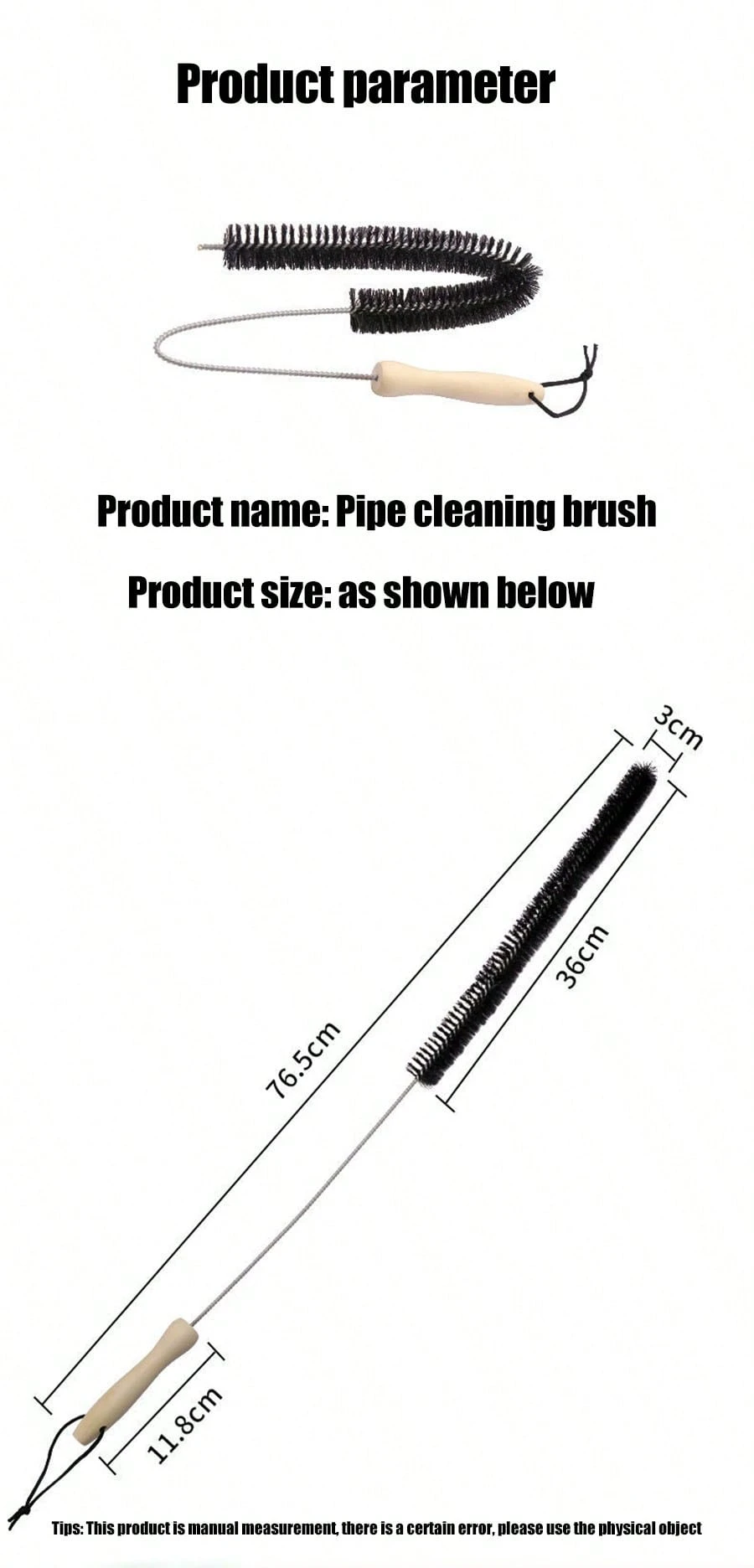 Two Multi-Function Pipe Brushes Long Handle Multi-Function Cleaning ...