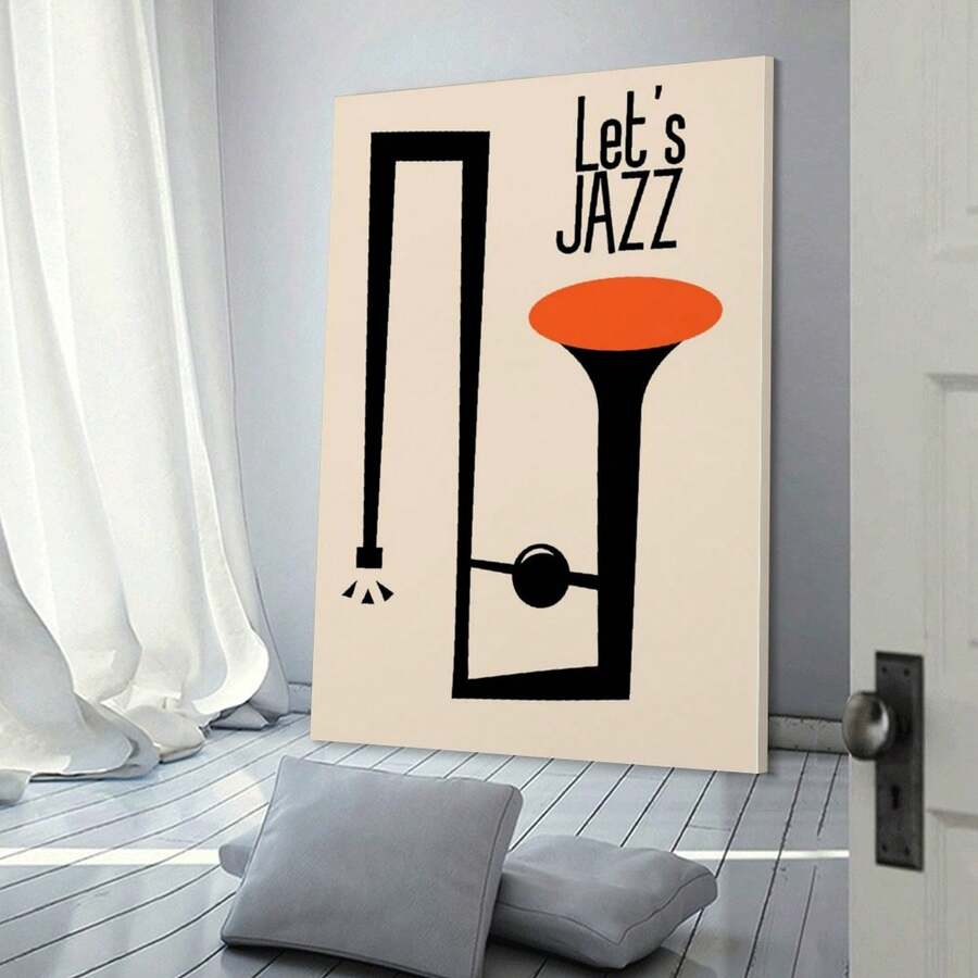 Jazz Poster Framed Canvas Poster Built In Wooden Frame Home Bedroom ...