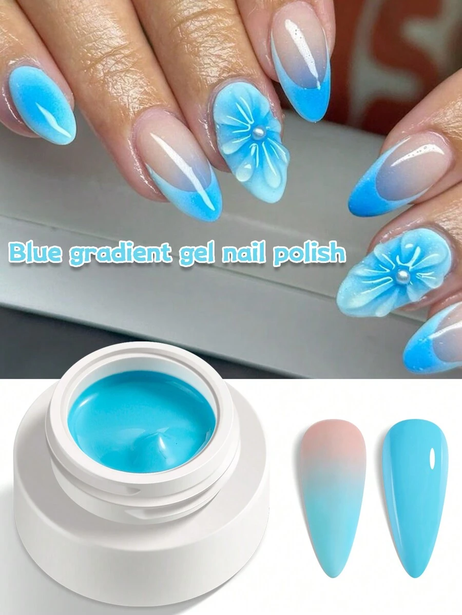 1 Can Of Blue Nail Polish Gel Nail Painting Pat Pat Gradient Nail Gel ...