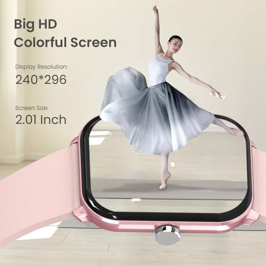 SIMSONLAB 2,01 inch TFT HD-scherm Sportief smartwatch, BT5.4 100 ...