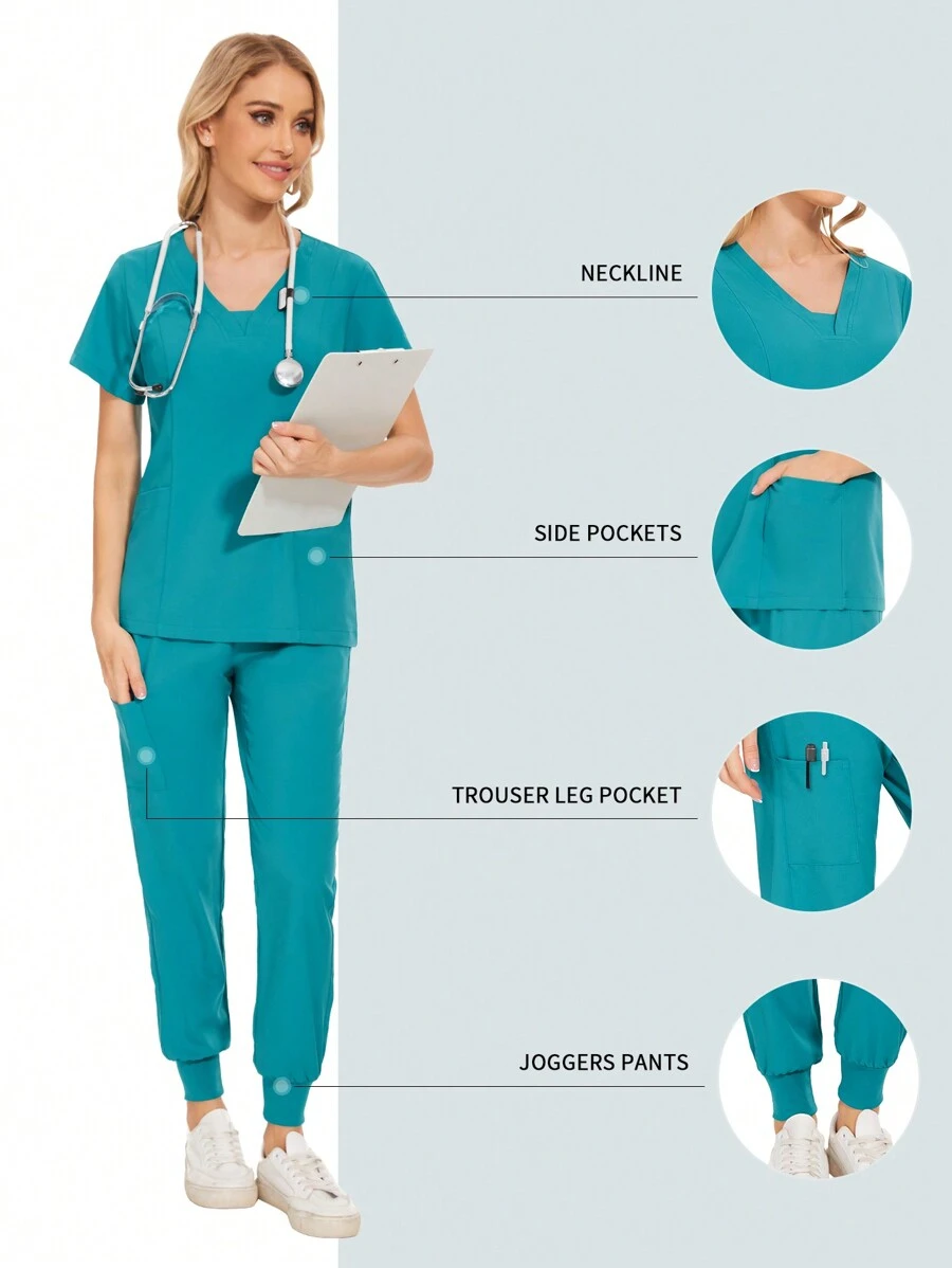 Pet Grooming Doctor Uniforms Nurse Women Thin And Light Fabric Workwear ...