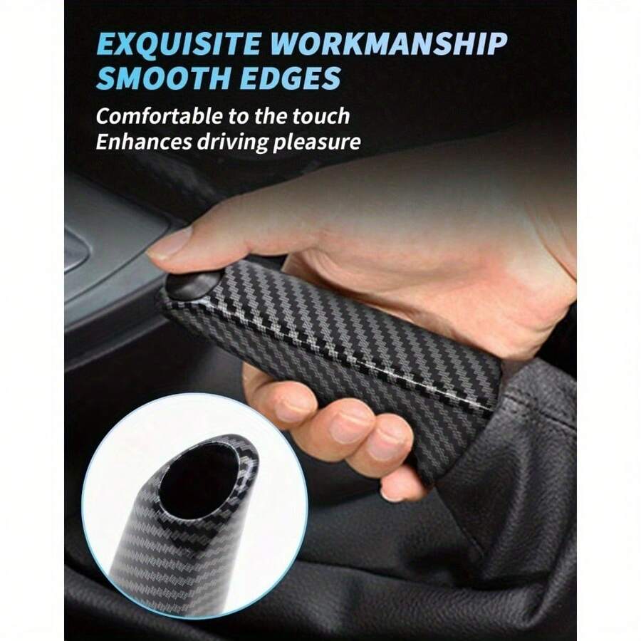 High Quality Carbon Fiber Pattern Car Handbrake Cover For BMW 1 2 3 4 5 ...