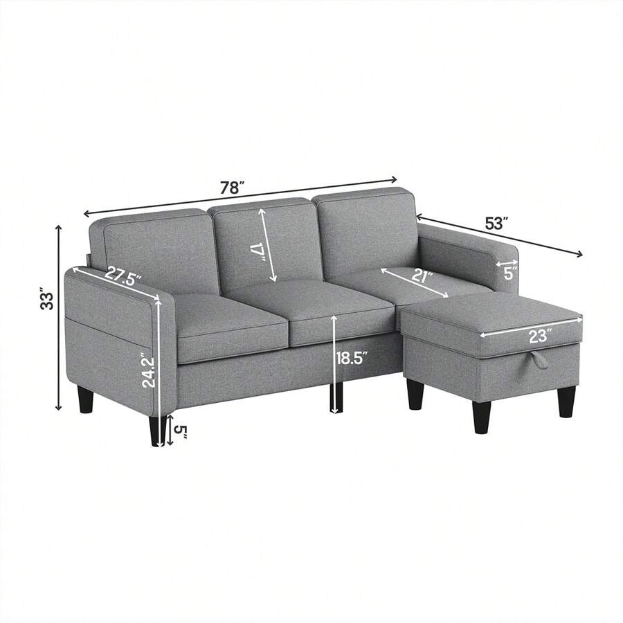 Sofas For Families, Apartments, Dorms, Bonus Rooms, Compact Spaces With Lounge Lounges, 3 Seater ...