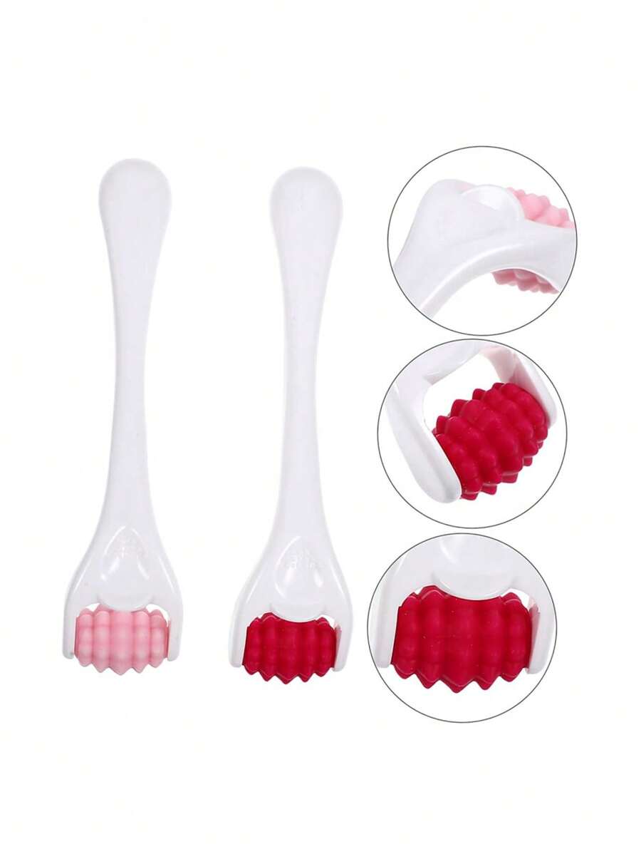 1/2pcs Set Roller Massage Facial Roller Massage Tool Silicone Face ...