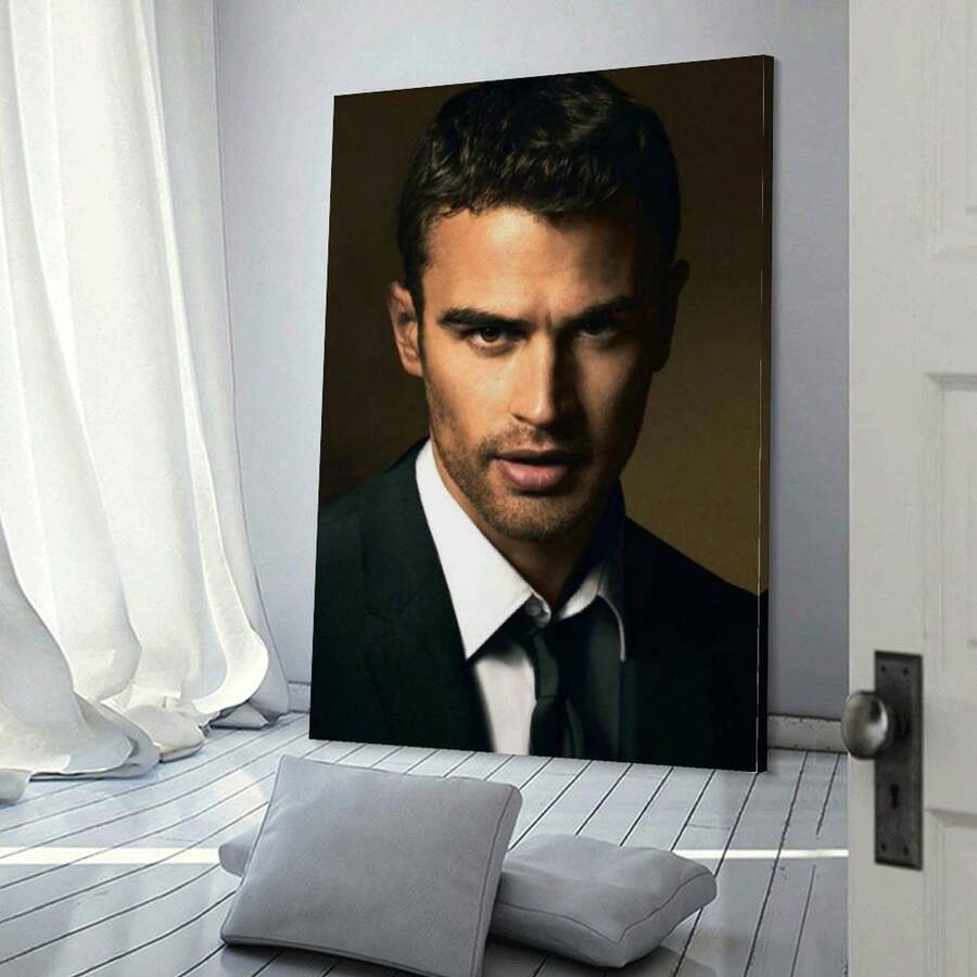 Theo James Poster Framed Canvas Poster Built In Wooden Frame Home ...