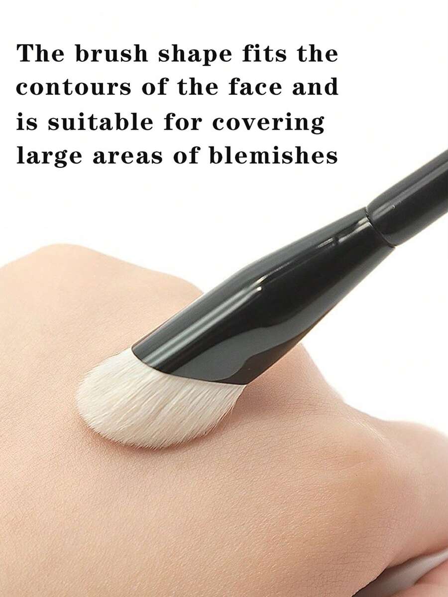 Concealer Brush - Wool Makeup Brush, Contour Angled Brush, Mini ...