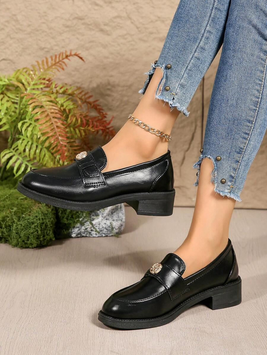 2025 Spring New Retro Loafer Slip-On Small Leather Shoes, British Style ...